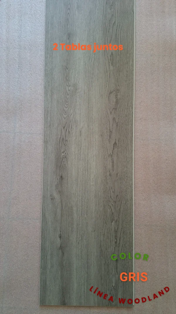 Piso Vinílico SPC Color Gris – 5mm – WoodLand | Impermeable - Varias.SPA