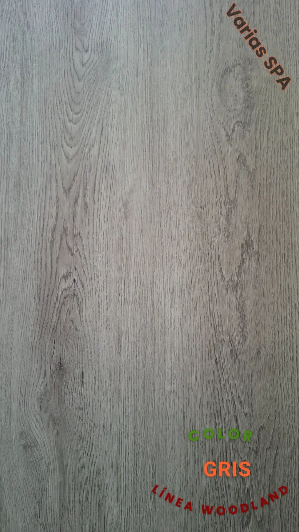 Piso Vinílico SPC Color Gris – 5mm – WoodLand | Impermeable - Varias.SPA